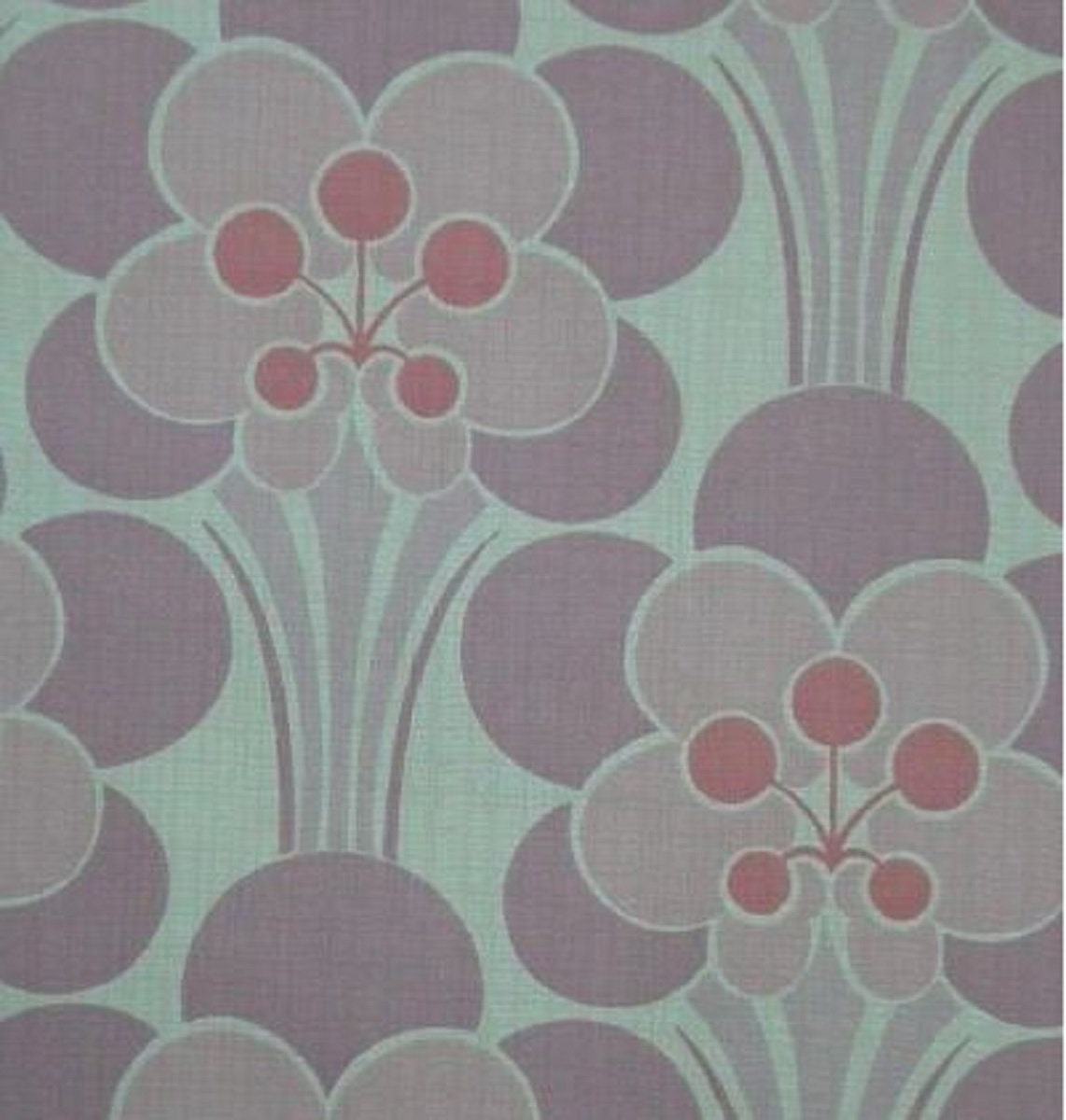 Purple Fireball Geometric Floral Vintage Original Wallpaper - Etsy