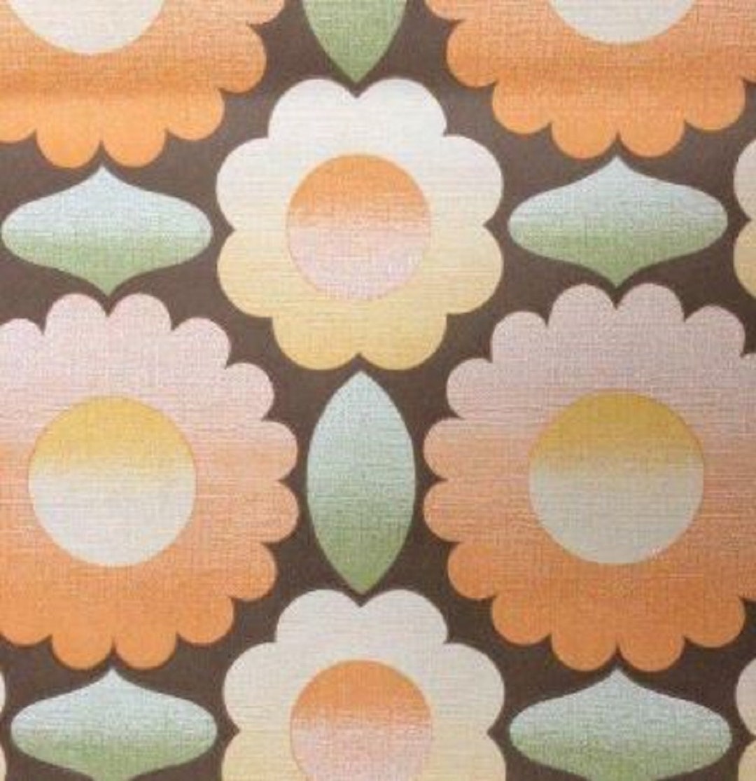 Pop Art Danish Vintage 1970s Mod Flowers Mid Century Modern 60s - Etsy