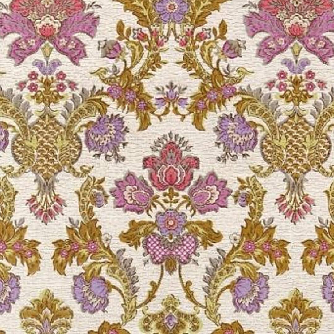 Purple Utopia Vintage Original Damask Wallpaper Retro 1960s 1970s - Etsy