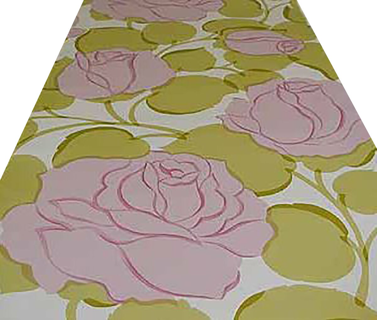 1970s Large Scale Parade of Roses Floral Vintage Original Wallpaper ...