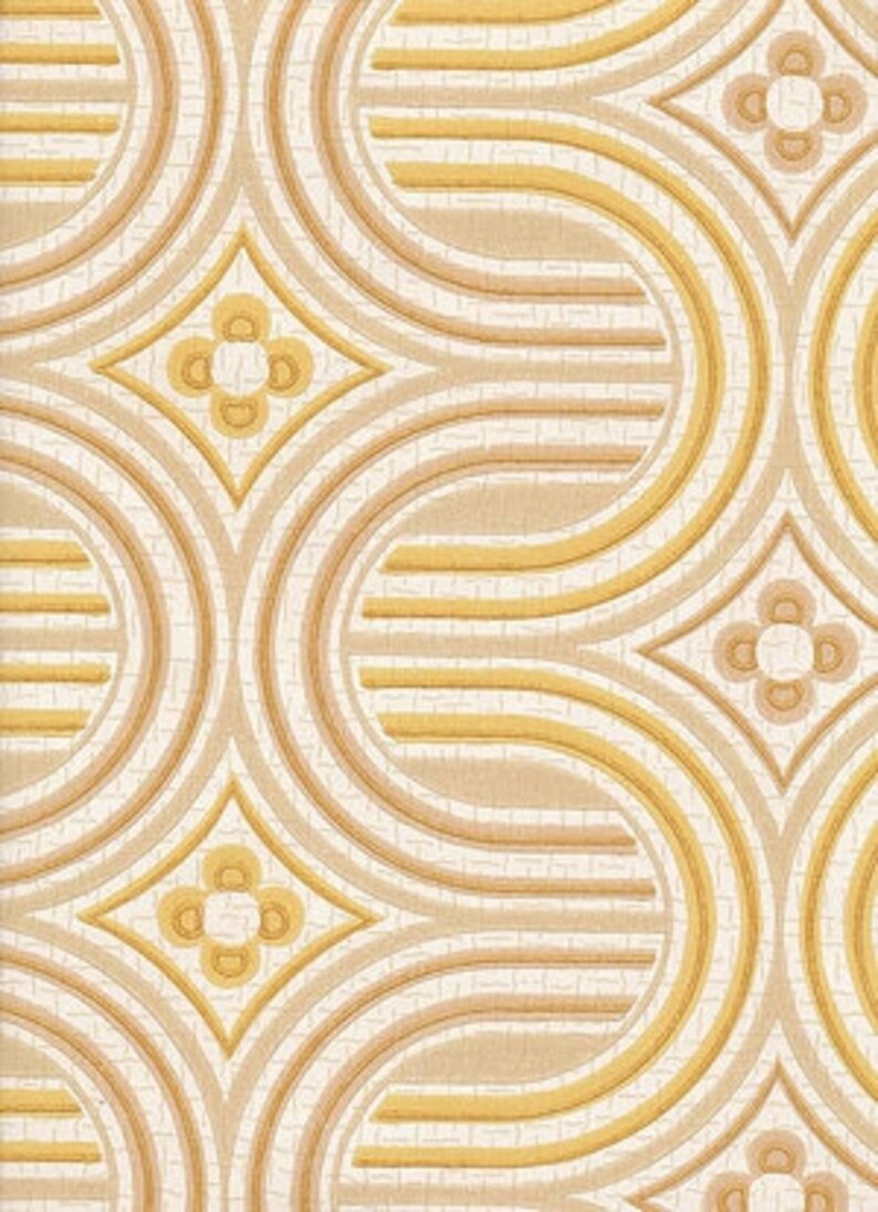 Geo Mod Loop Vintage Original Wallpaper 1970s 60s - Etsy