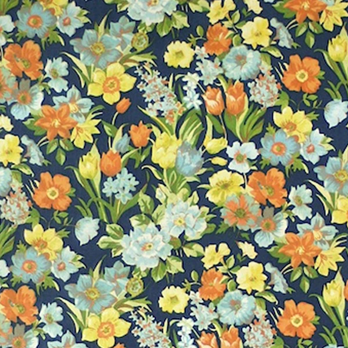 1960s Floral Wallpaper