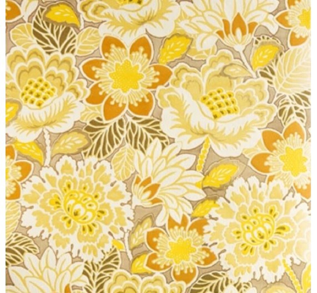 1970s Floral Cornelia Wallpaper Vintage Original 60s 70s - Etsy