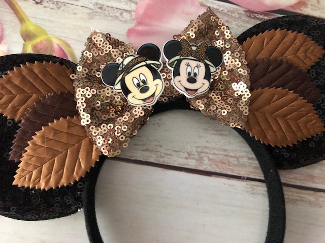 Safari Zoo Animal Kingdom Mouse Ears Headband- Leopard Mouse Ears ...