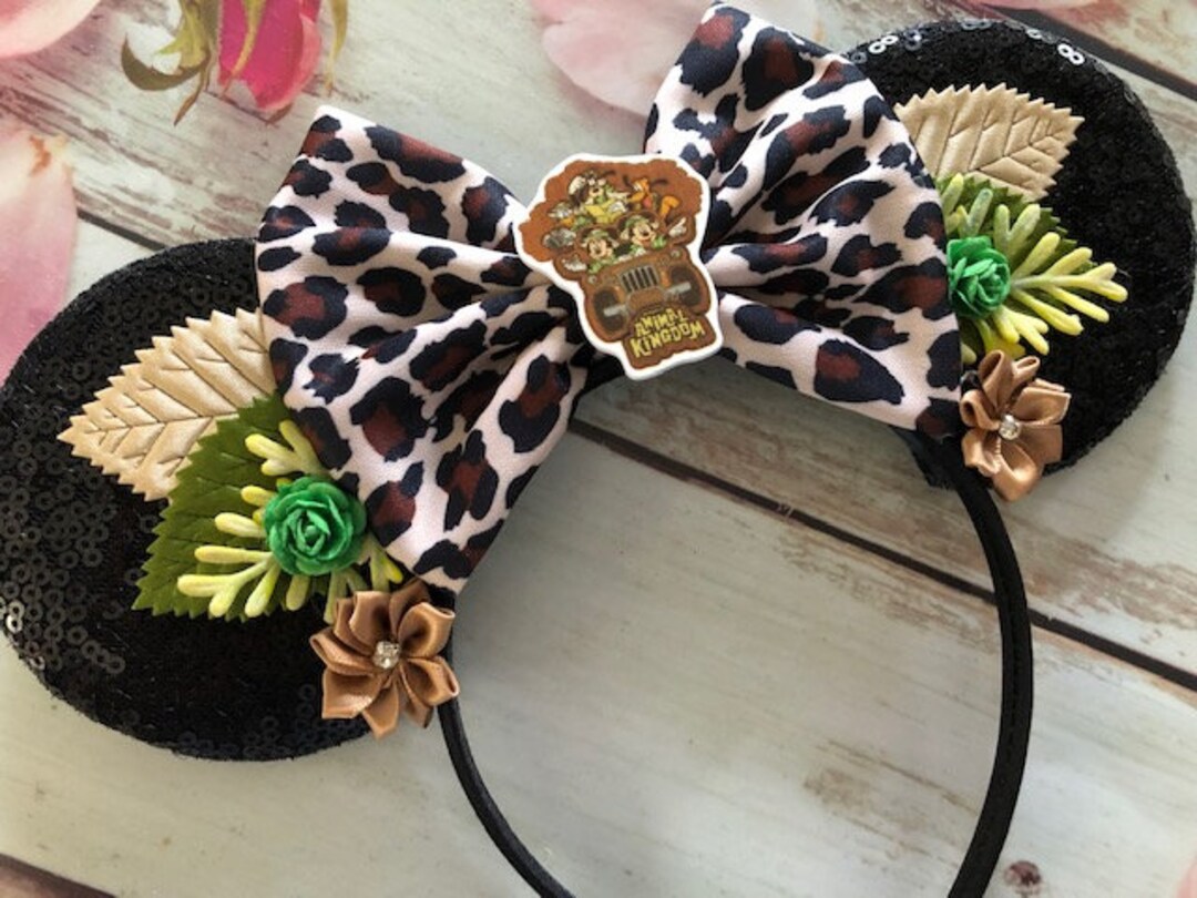 Safari Zoo Animal Mouse Ears Headband- Leopard Mouse Ears- Cheetah ...
