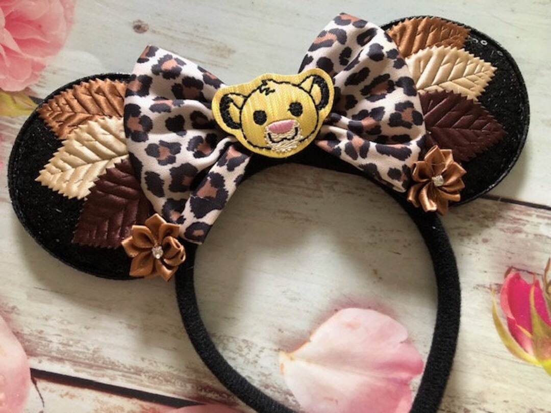 Safari Zoo Animal Kingdom Mouse Ears Headband- Simba! Leopard Mouse ...
