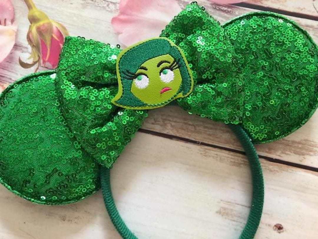 Inside Out 2 Minnie Mouse Ears Headband- Disgust!! - Etsy