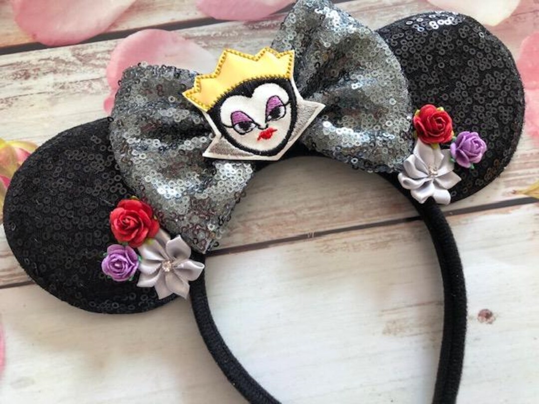 Snow White Evil Queen Minnie Mouse Ears Headband- Halloween Costume - Etsy