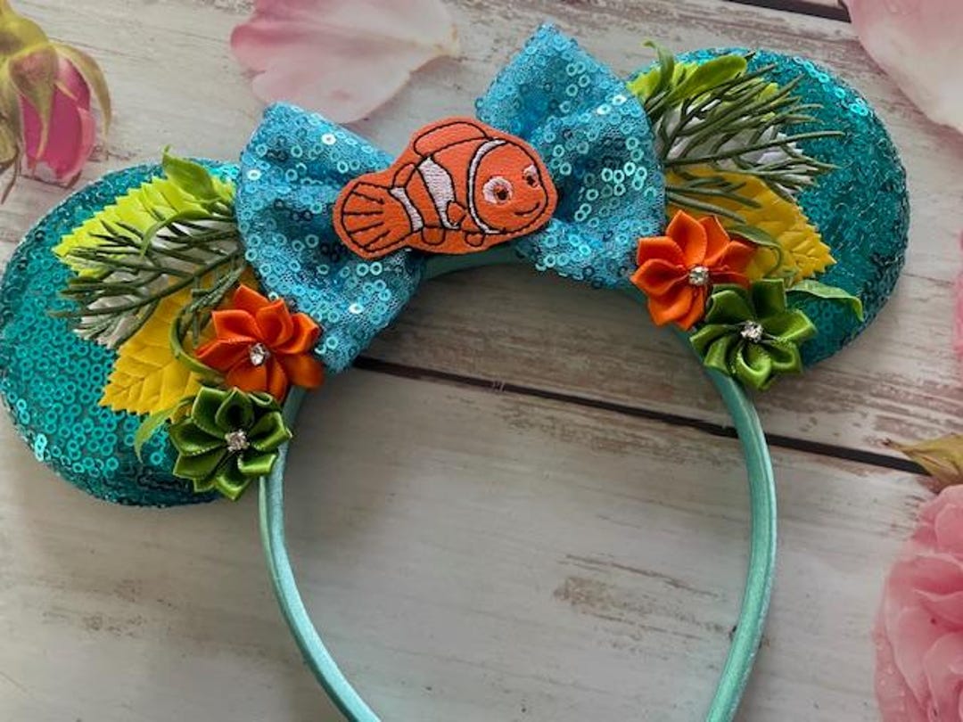 Finding Nemo Minnie Mouse Ears Headband- Spring- Summer Vacation Mouse ...