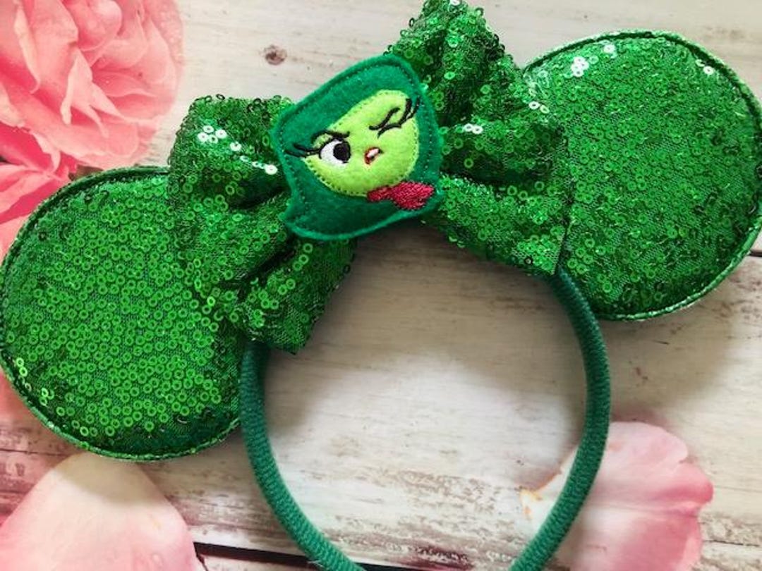 Inside Out 2 Minnie Mouse Ears Headband- Disgust!! - Etsy
