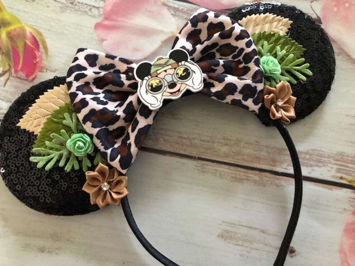 Safari Zoo Animal Kingdom Mouse Ears Headband Leopard Mouse - Etsy