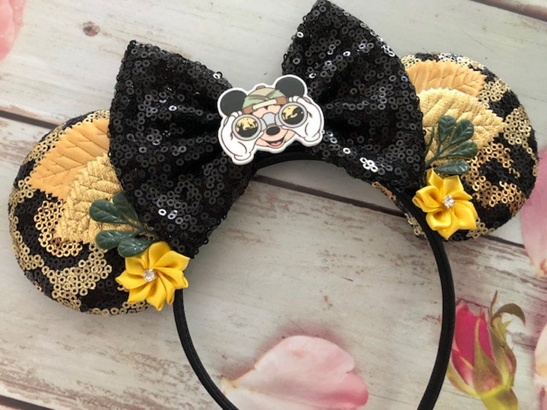 Safari Zoo Animal Kingdom Mouse Ears Headband- Leopard Mouse Ears ...
