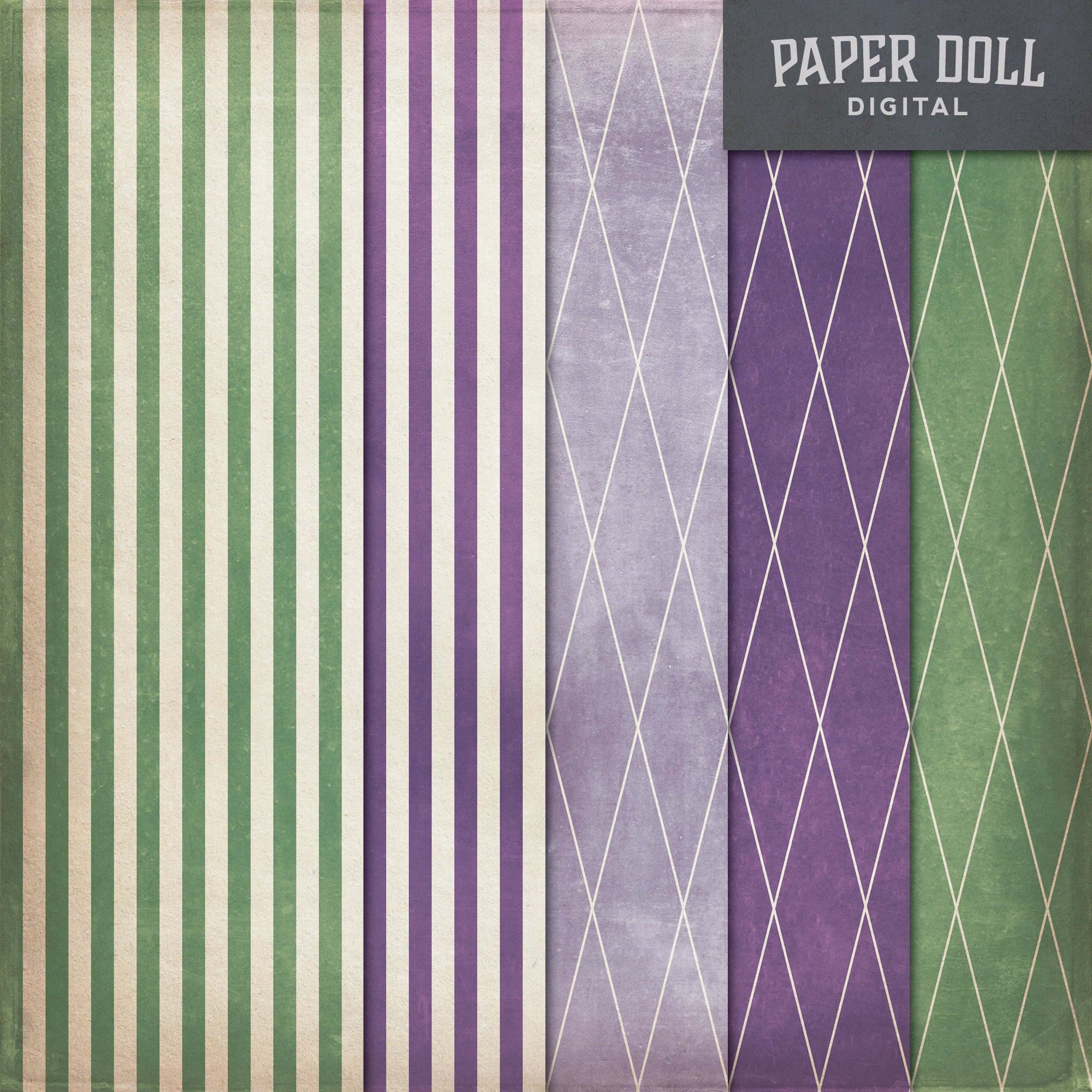 Purple Digital Paper Quatrefoil Digital Paper Distressed Digital Paper ...