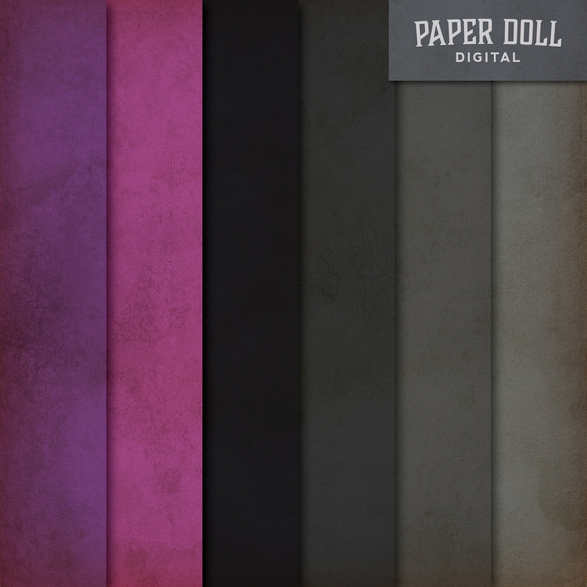 Jewel Tone Digital Paper - Textured Scrapbooking, Junk Journal Paper ...