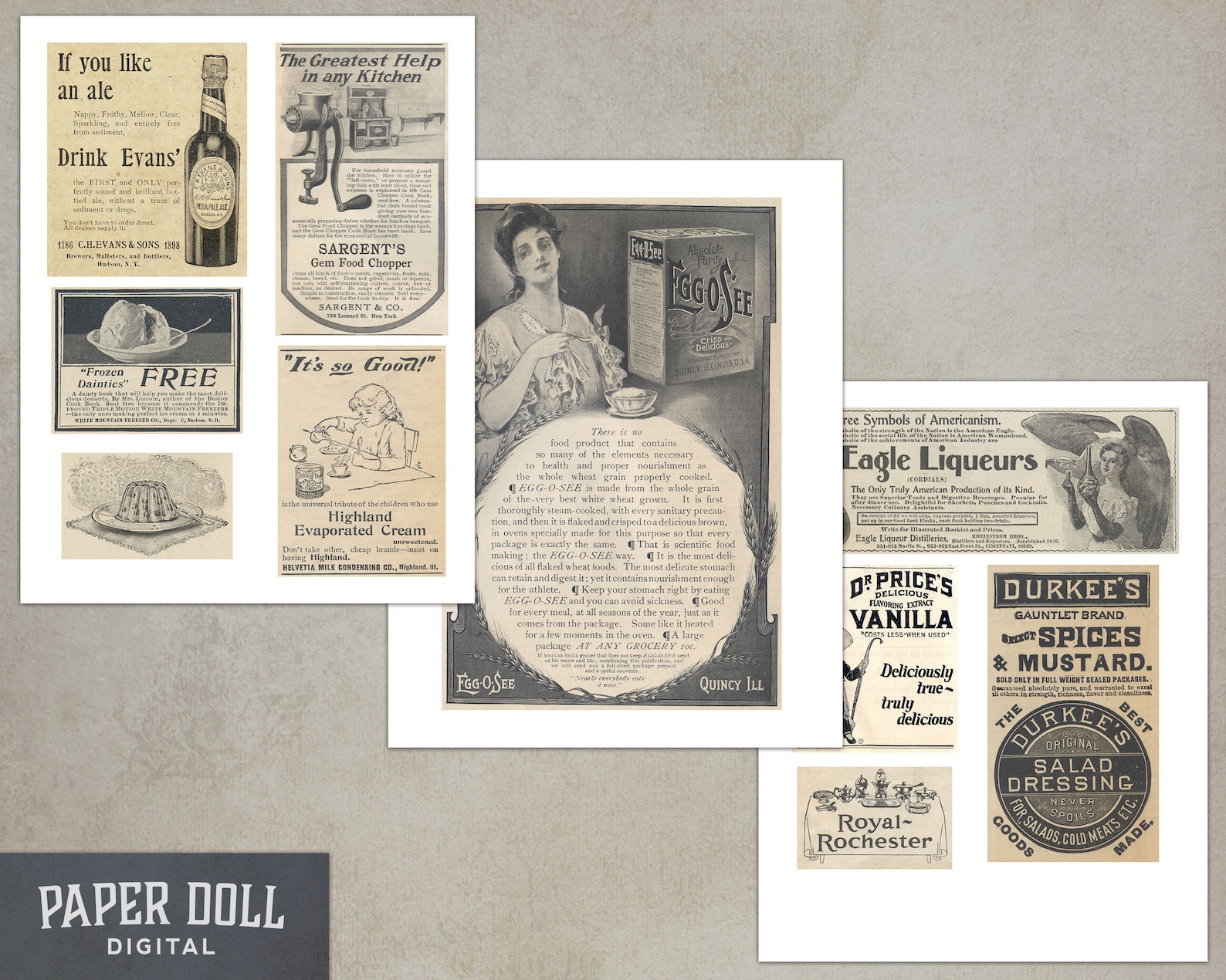 Printable Food and Drink Ephemera PDF Vintage Magazine Scrapbooking ...