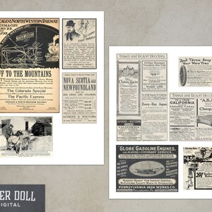 Printable Travel Transportation Ephemera - PDF - Vintage Magazine ...
