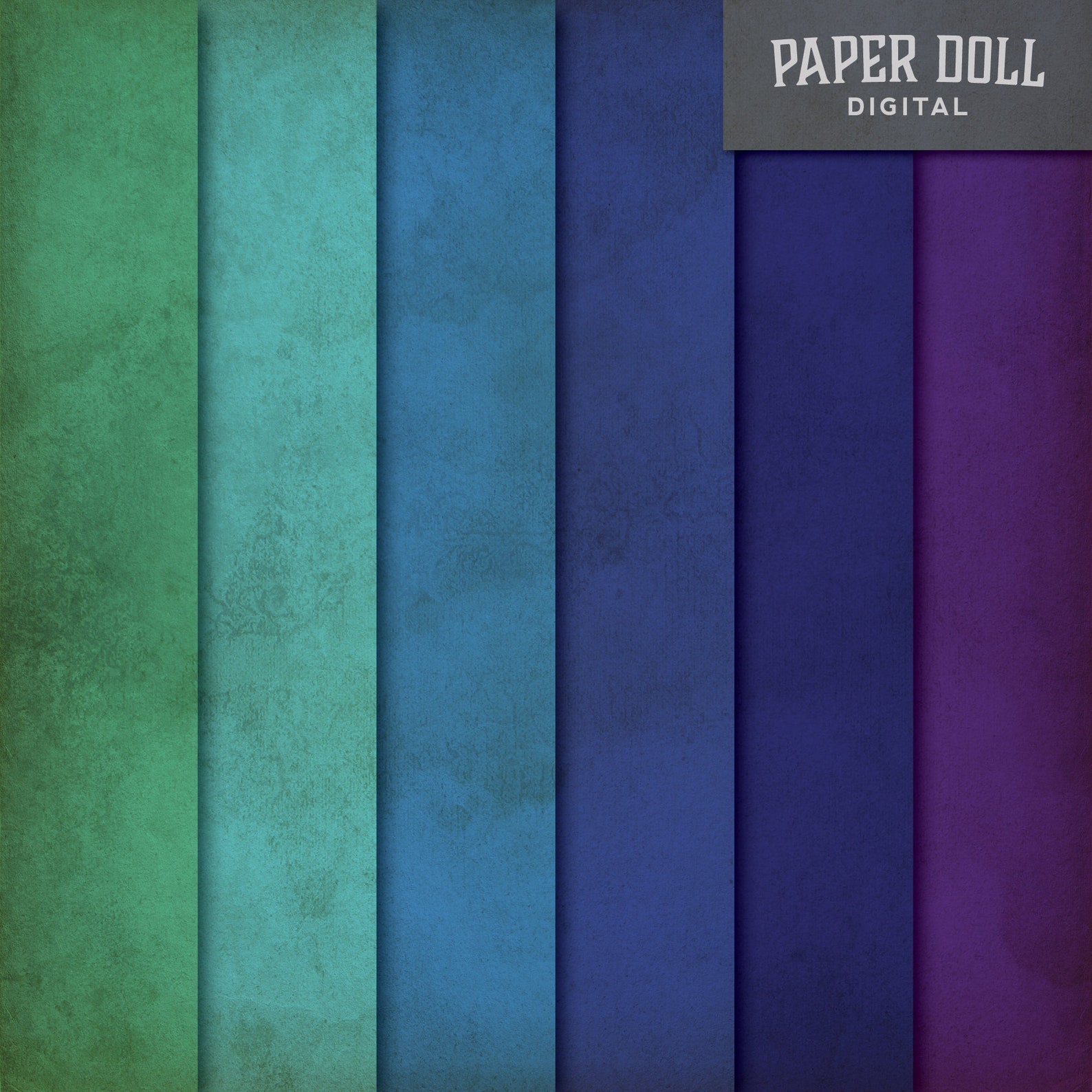 Jewel Tone Digital Paper - Textured Scrapbooking, Junk Journal Paper ...