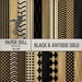 Black and Gold Digital Paper - Black and Gold Scrapbooking, Junk ...