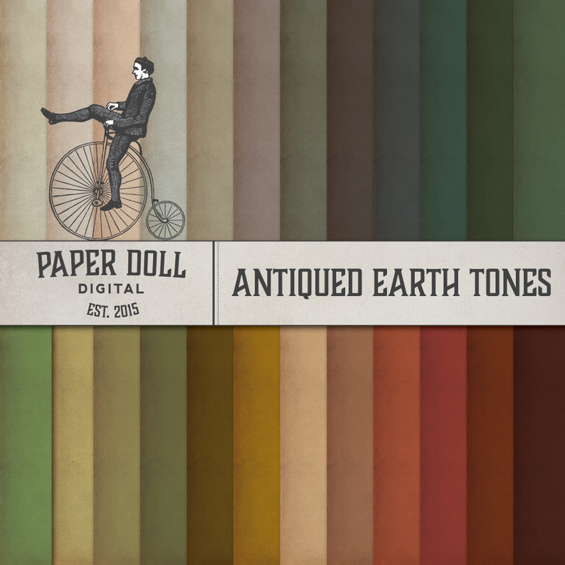 Earth Tone Digital Paper Textured Scrapbooking Paper | Etsy