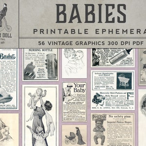 Printable Mother and Baby Ephemera PDF Vintage Magazine Scrapbooking ...