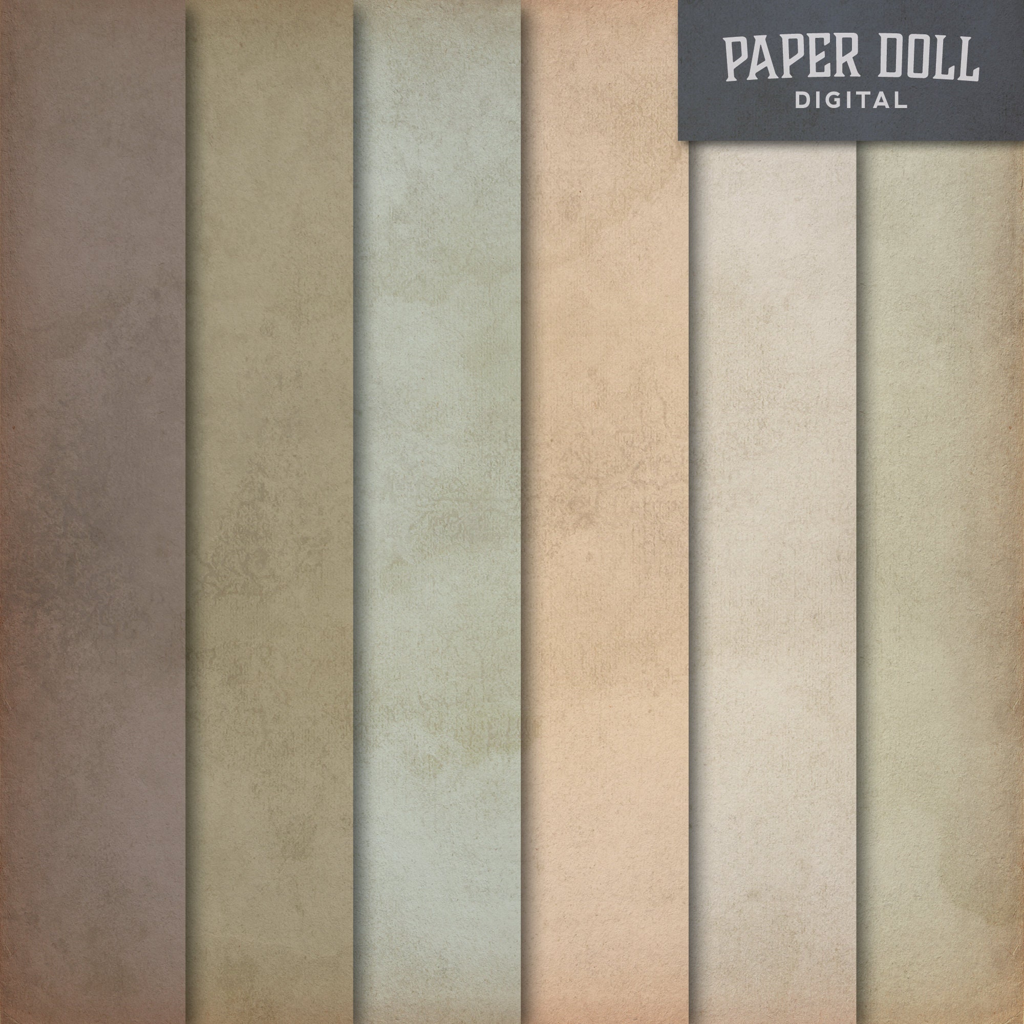 Earth Tone Digital Paper - Textured Scrapbooking Paper - Vintage Junk ...