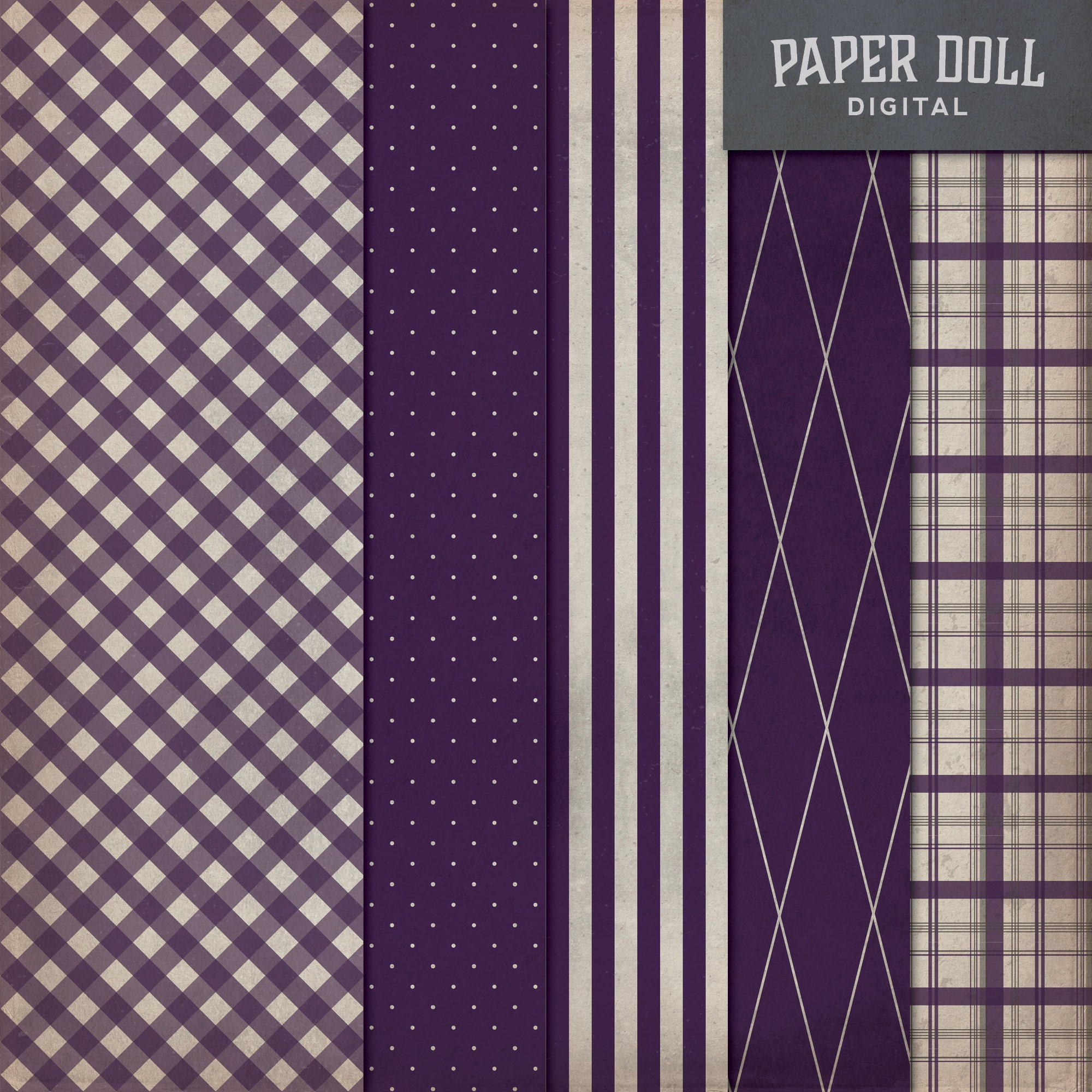 Imperial Purple Digital Paper Chevron Digital Paper - Etsy