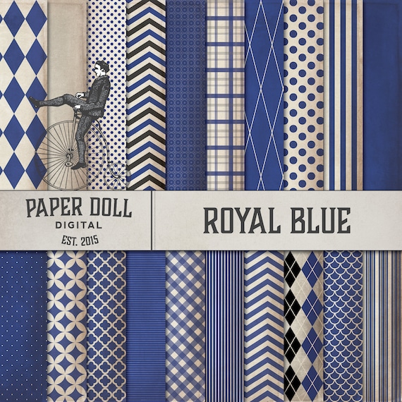 Royal Blue Chevron