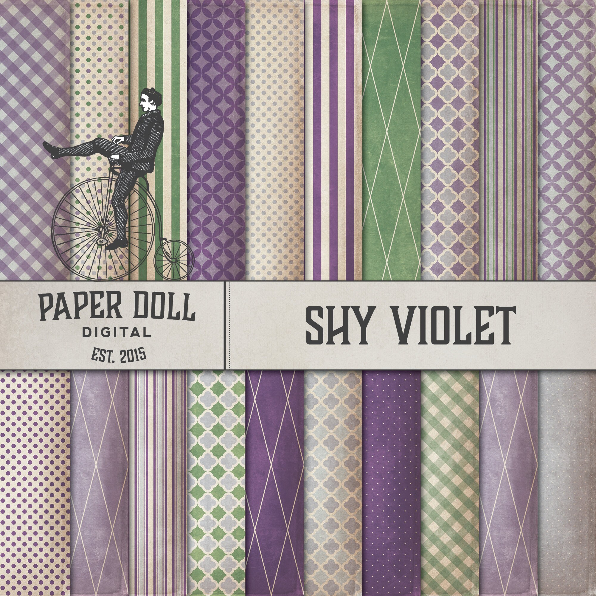 Purple Digital Paper Quatrefoil Digital Paper Distressed Digital Paper ...