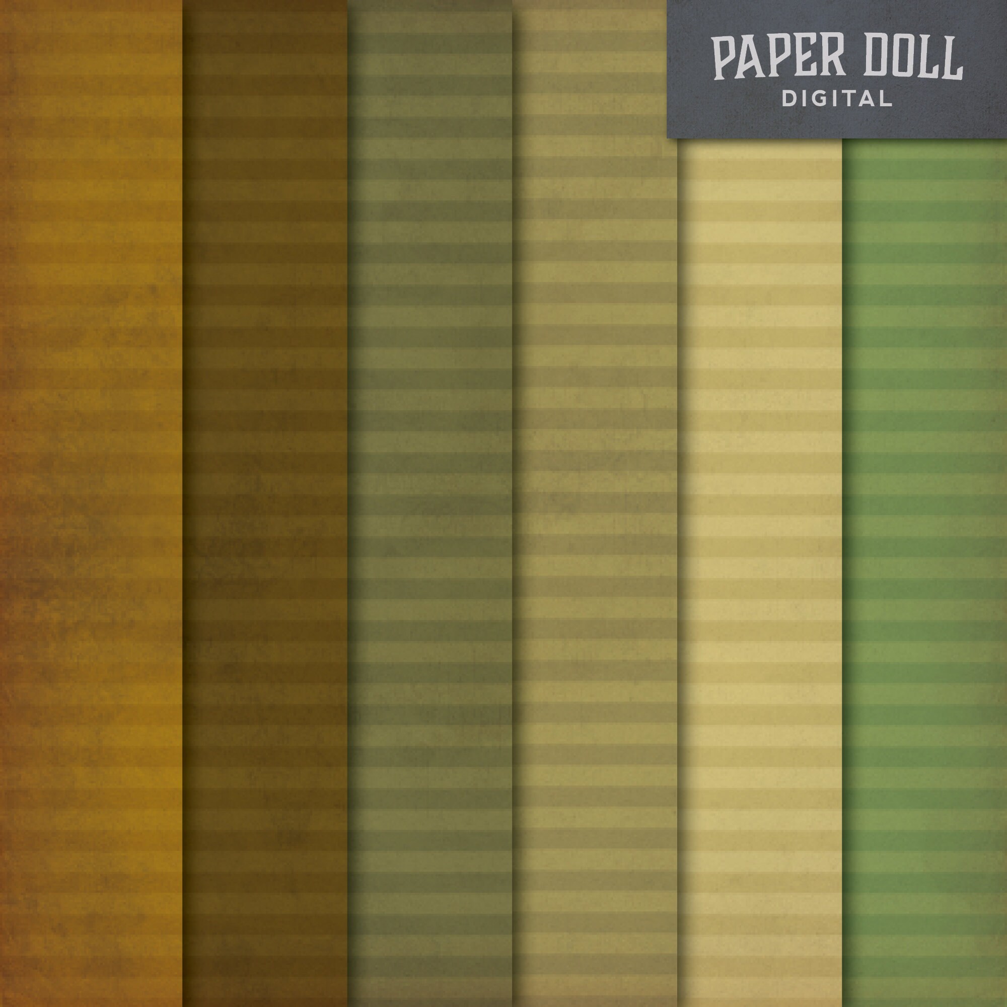 Antiqued Earthtone Striped Digital Paper - Scrapbooking, Junk Journal ...