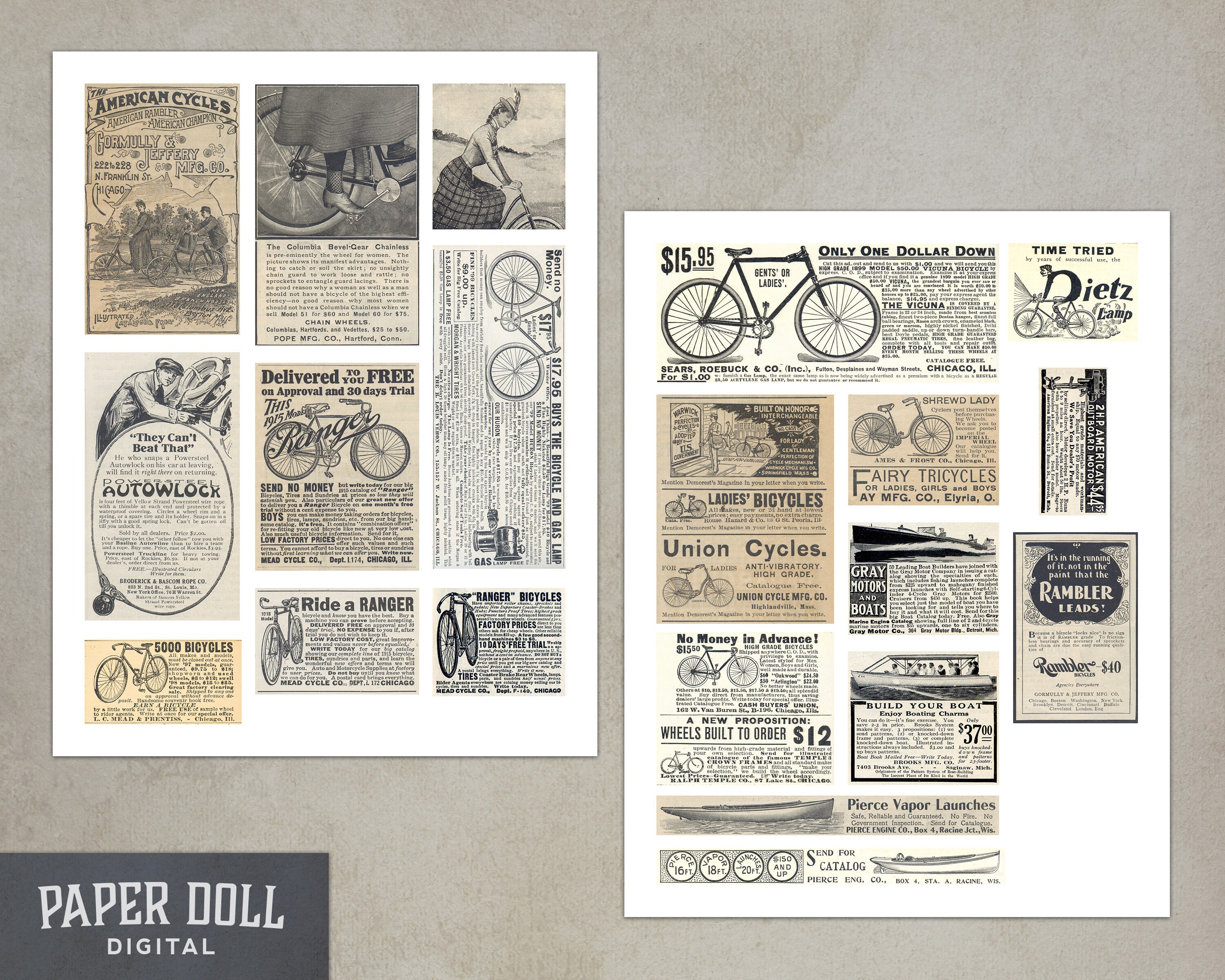Printable Travel Transportation Ephemera - PDF - Vintage Magazine ...