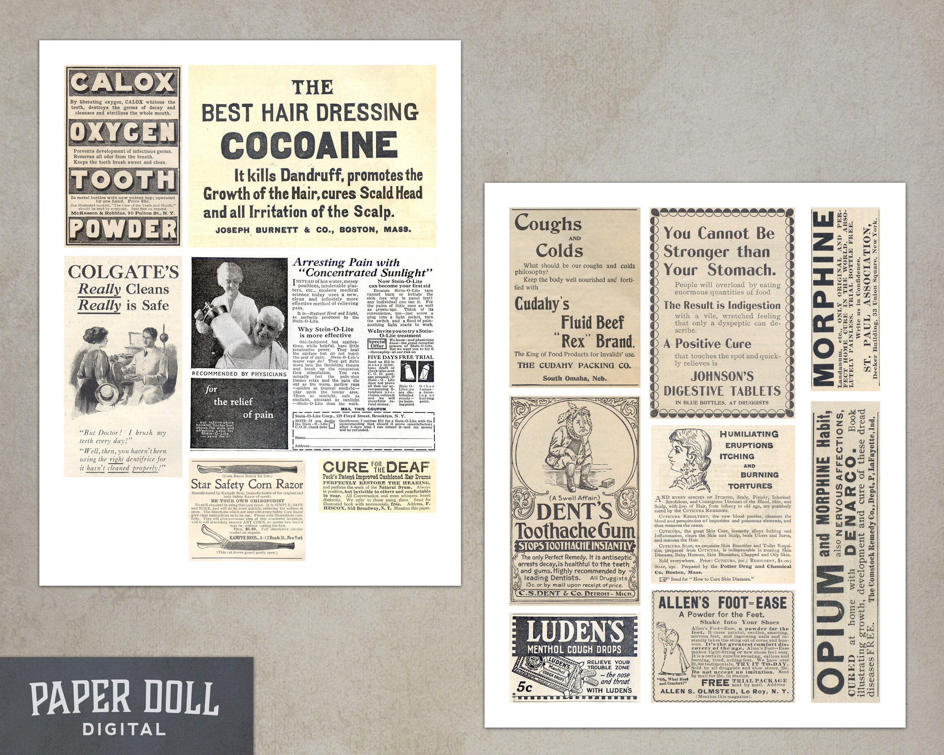 Printable Medical Ephemera - PDF - Vintage Magazine - Scrapbooking ...