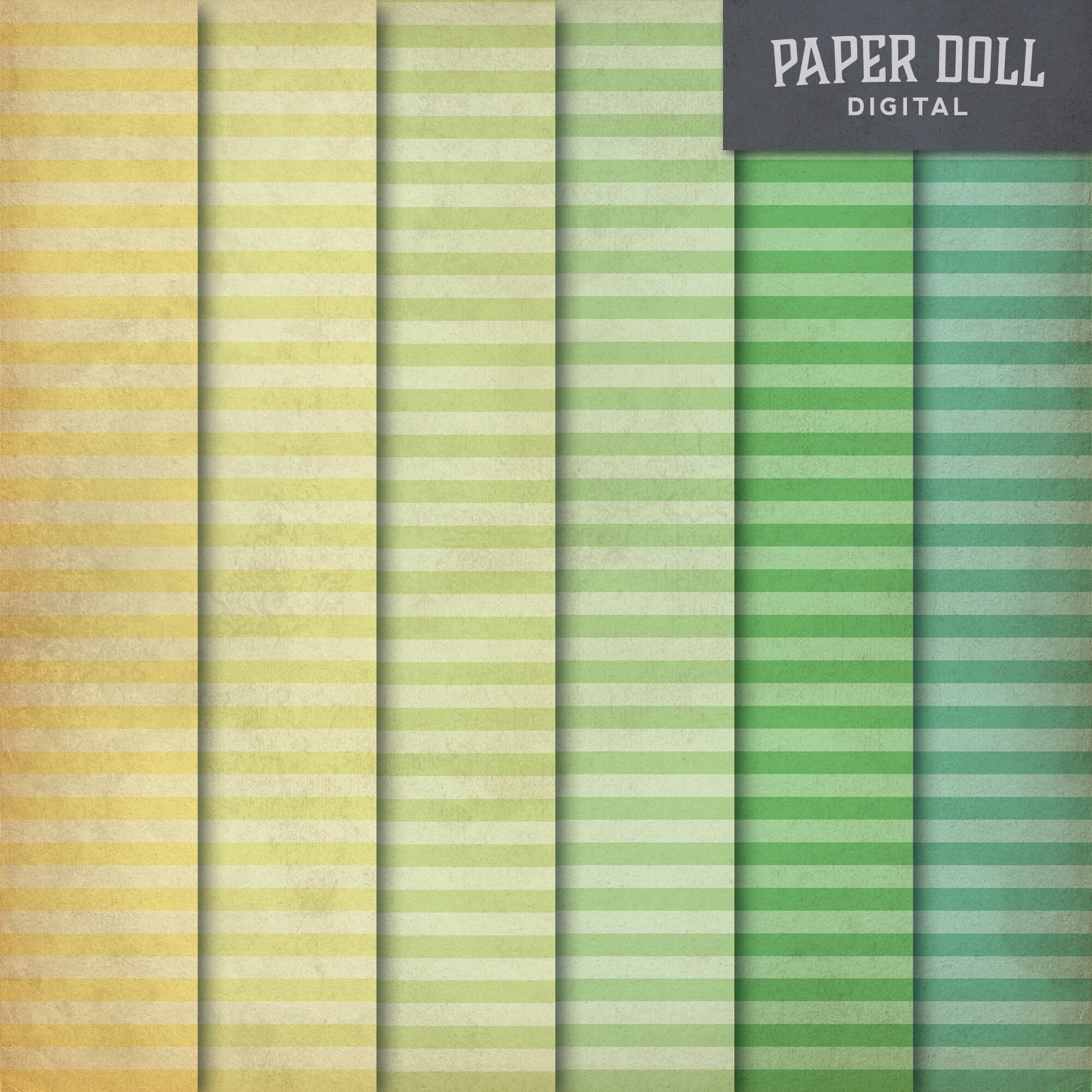 Antiqued Pastel Striped Digital Paper - Textured Scrapbooking, Junk ...
