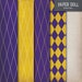 Purple Digital Paper - Gold Digital Paper - Quatrefoil Digital Paper ...