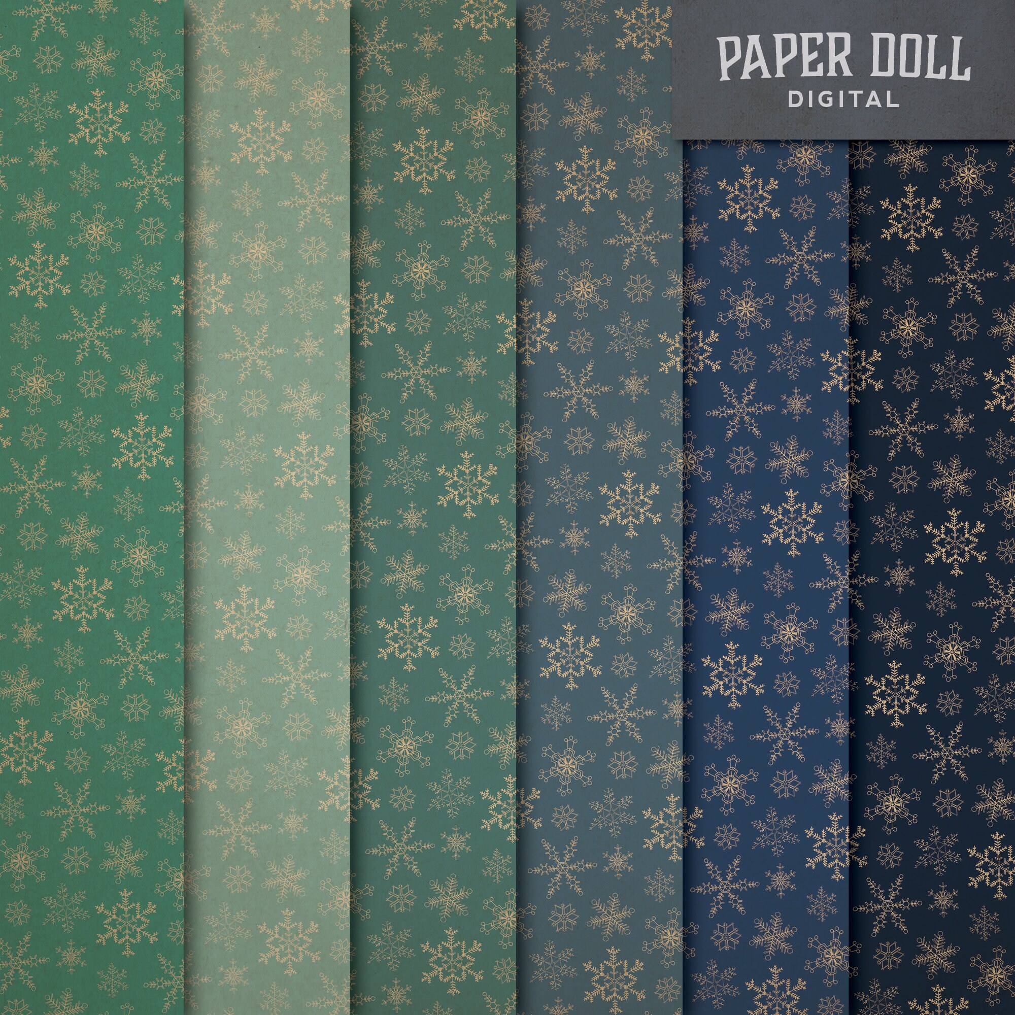 Antiqued Snowflake Digital Paper Vintage Snowflake - Etsy