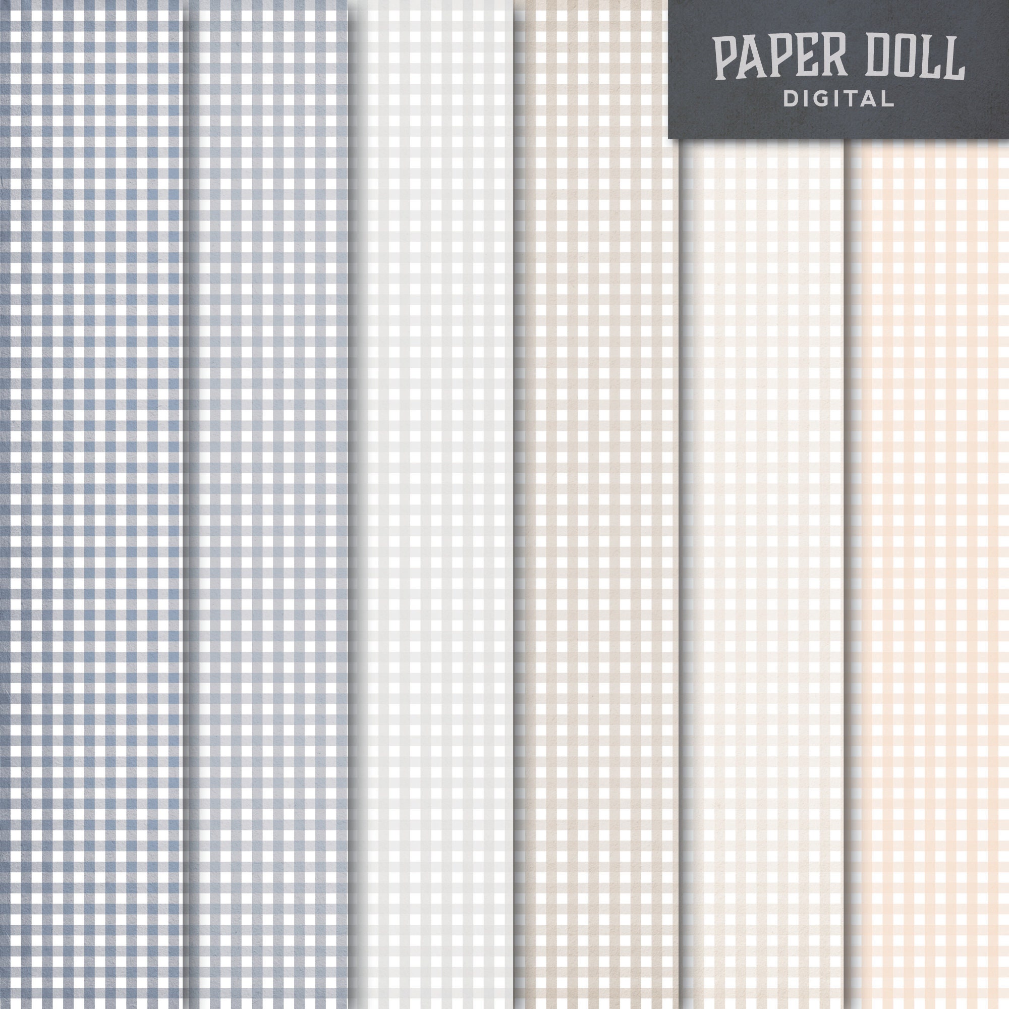 Gingham Digital Paper Picnic Scrapbooking Paper Junk - Etsy