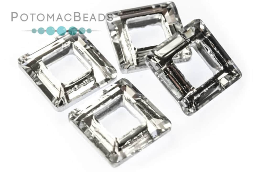 Potomac Crystal Square Rings - Blue Shade 14mm (pack of 4) - Etsy