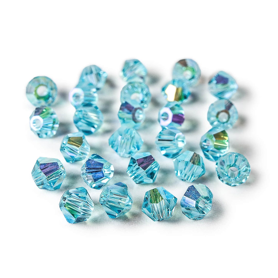 Potomac Crystal Bicone Beads Aqua Ab2x 3mm Pack of 120 - Etsy