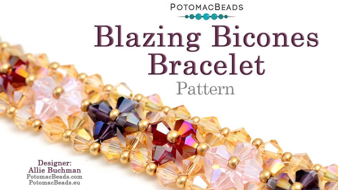 Blazing Bicones Bracelet Pattern by Allie Buchman - Etsy