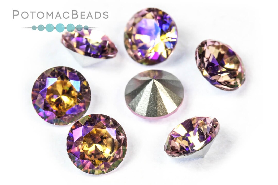 Potomac Crystal Chatons - Light Rose AB 8mm (SS39) - Etsy