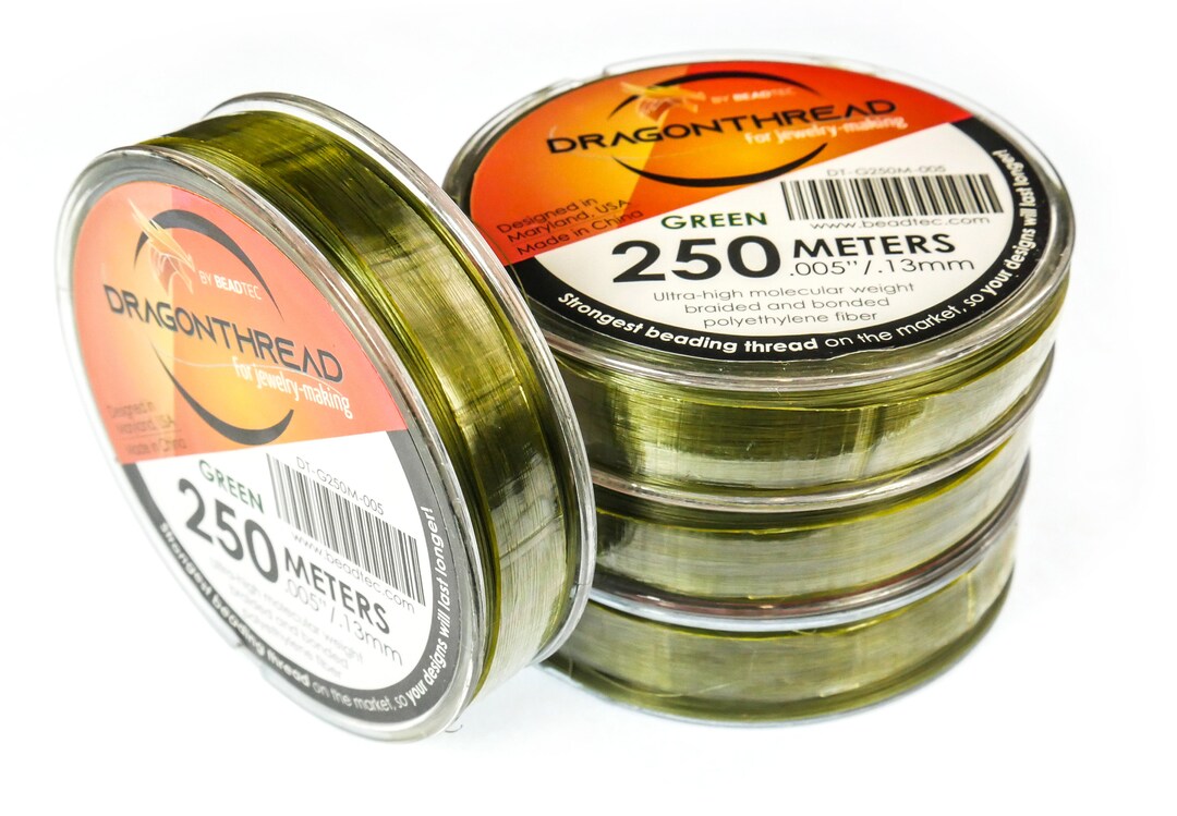 Beadtec Dragon Thread - Green .005'' 250m Spool - Etsy