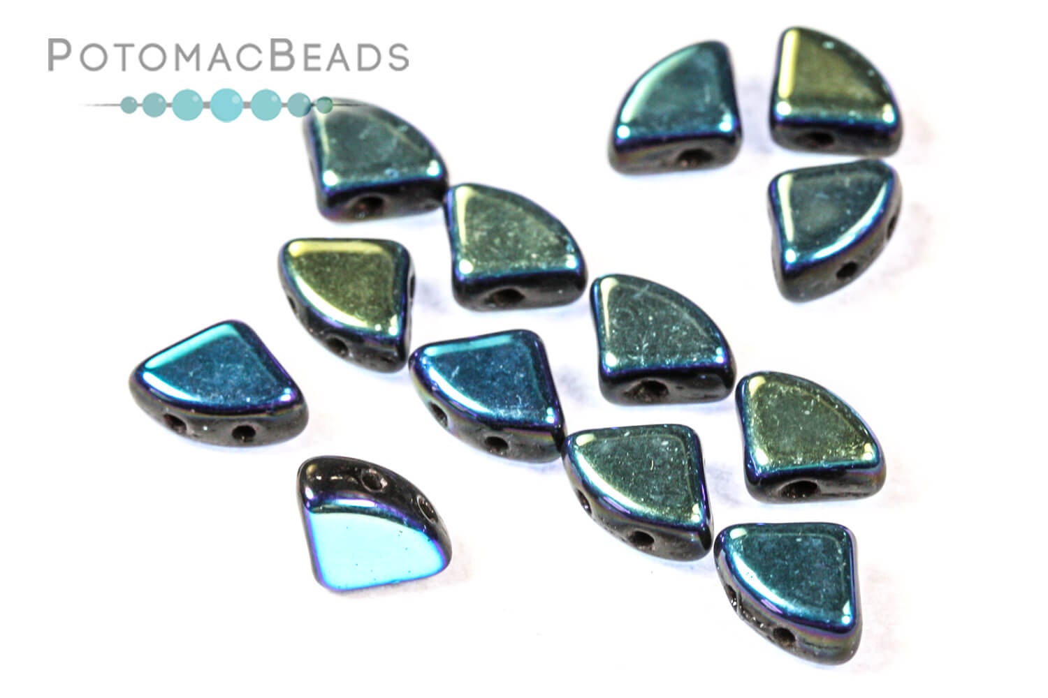 Jewelry Making & Beading Beads Pack of 50 PieDuo Beads Jet 6x8mm Craft ...