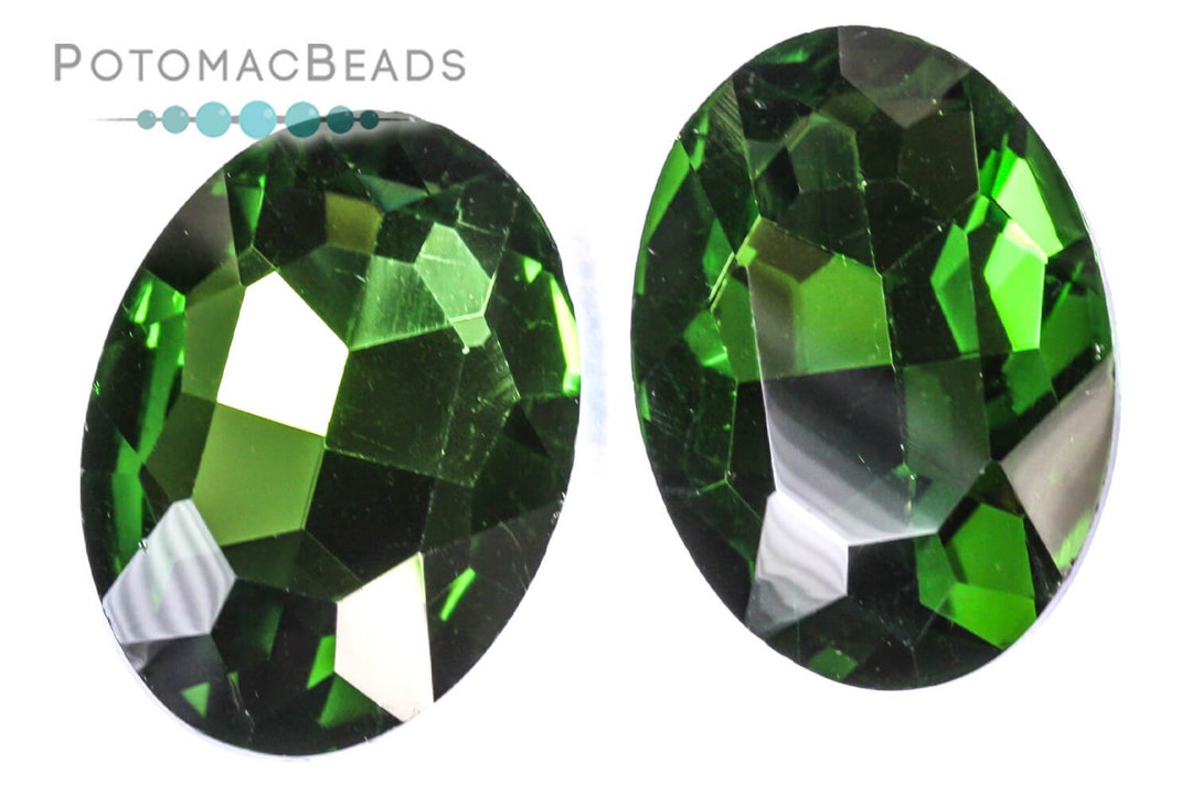 Potomac Crystal Ovals - Fern 20x30mm (pack of 2) - Etsy