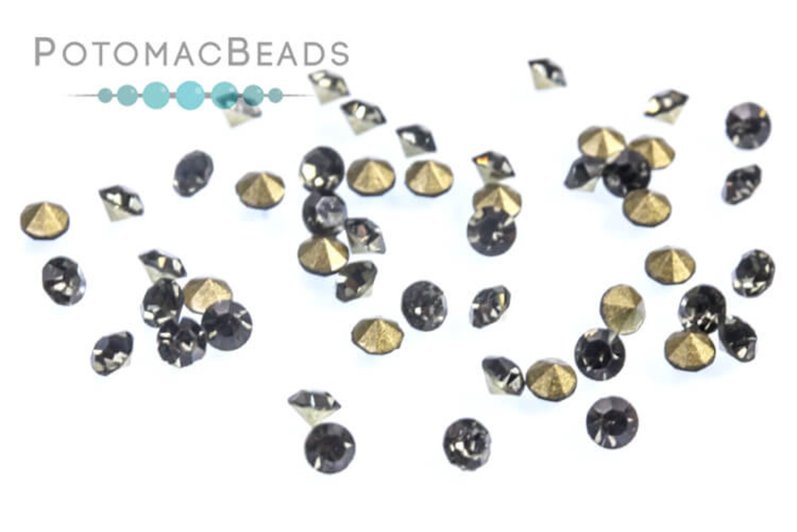 Potomac Crystal Chatons - Black Diamond SS8 (2.4mm) - Etsy