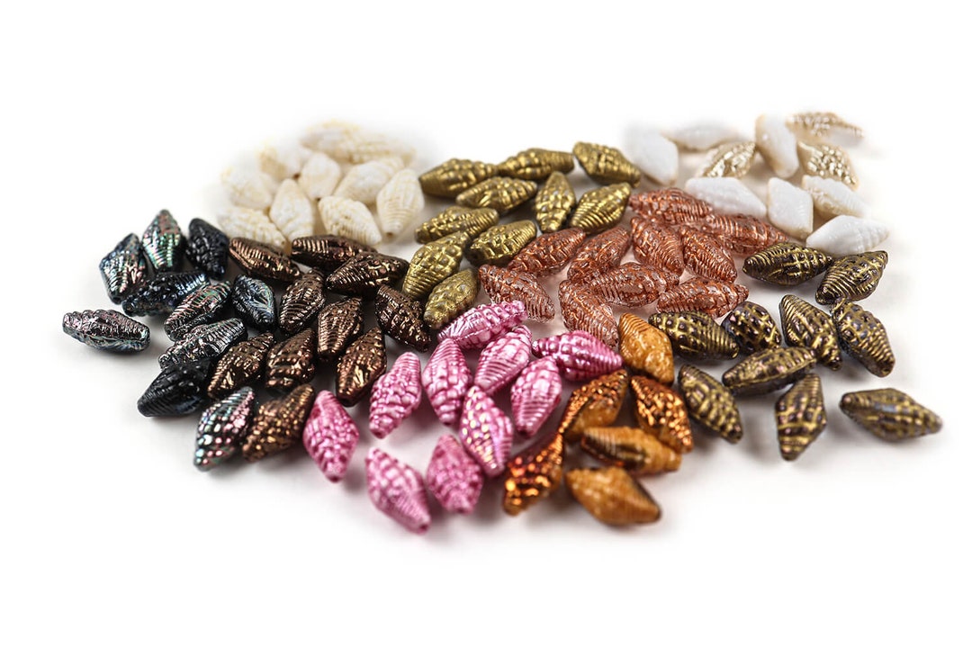Czech Glass Miter Shell Beads Odyssey Collection | Pack of 90 - Etsy