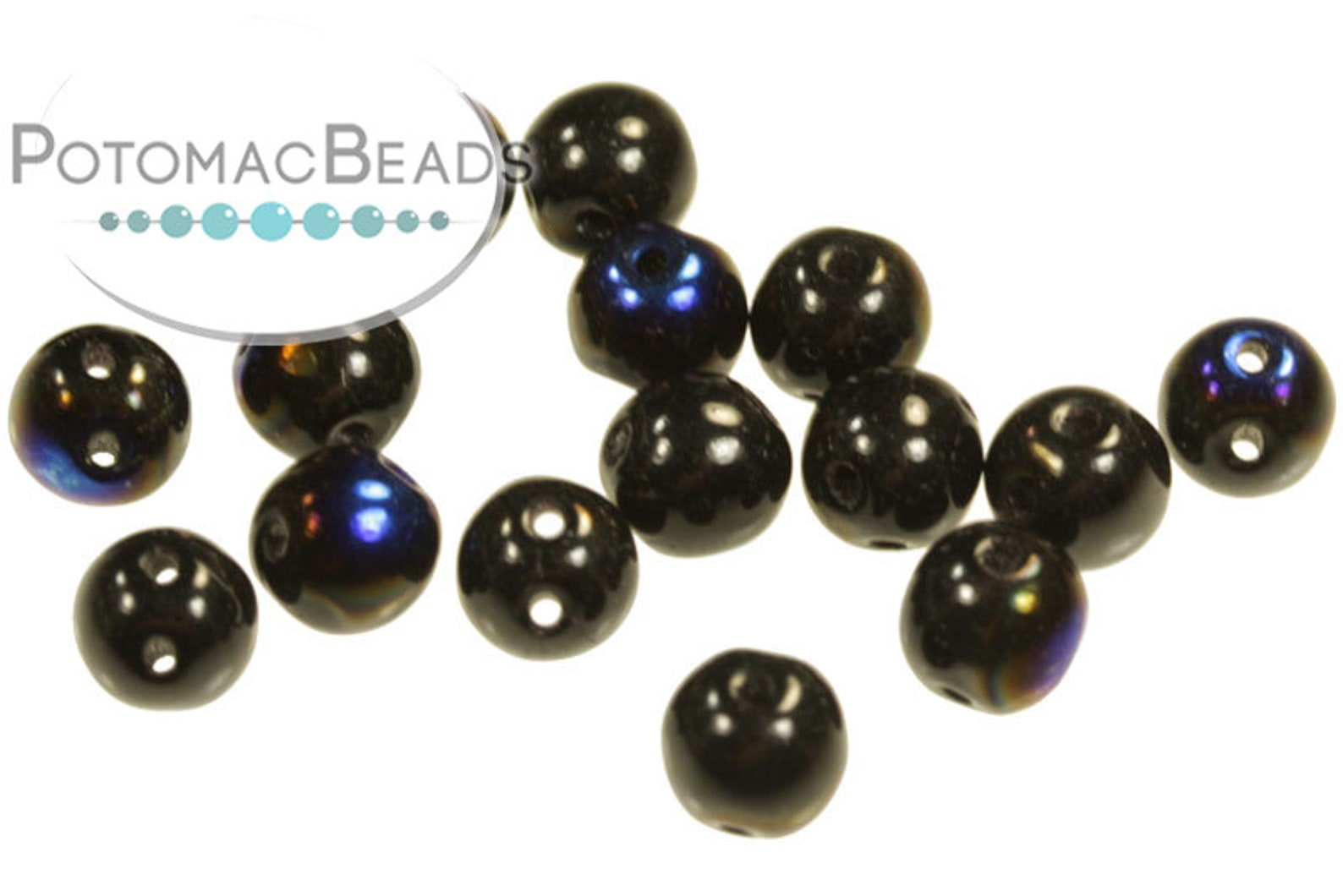 Rounduo® Beads Jet Azuro 5mm pack of 75 - Etsy