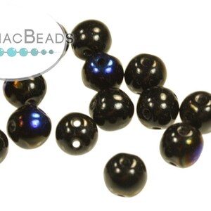 Rounduo® Beads - Jet Azuro 5mm (pack of ~75) - Etsy