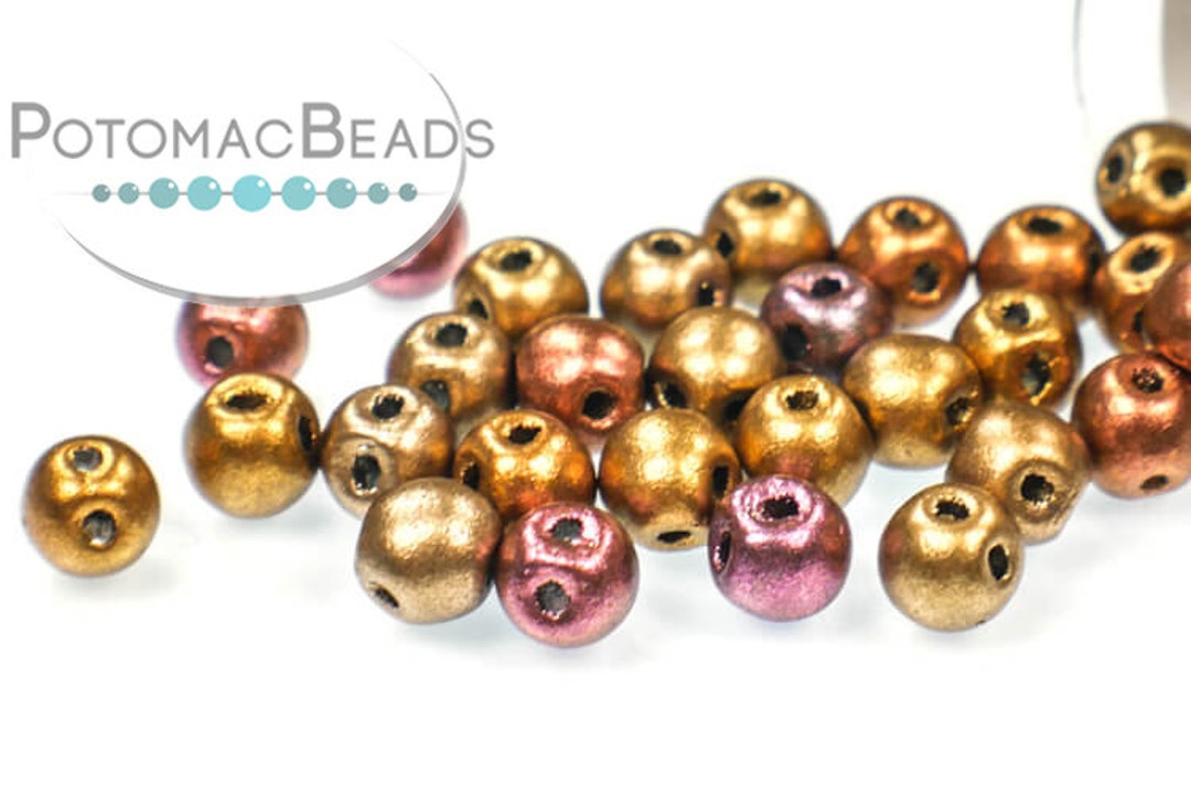 Rounduo® Mini Beads - Ancient Gold 4mm - Etsy