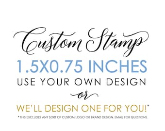 Custom Rubber Stamp 4x4 Inches Logo Stamp, Wedding Stamp, Business ...