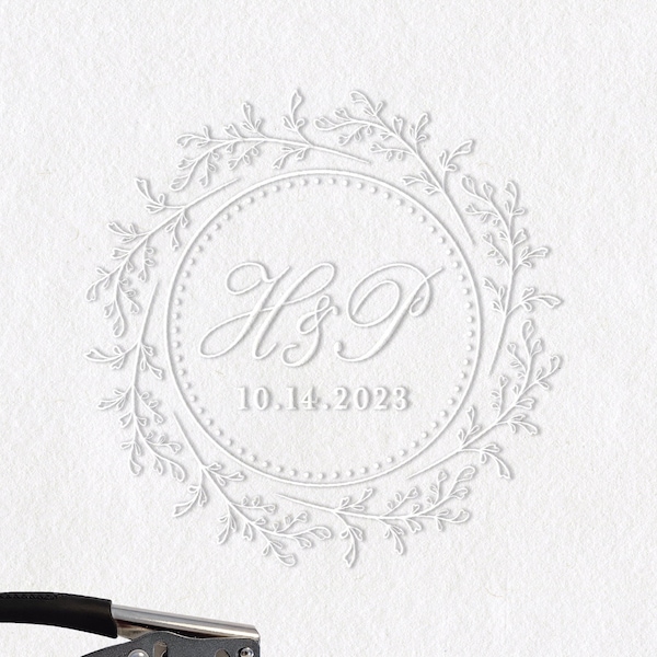 Embossed Monogram - Etsy