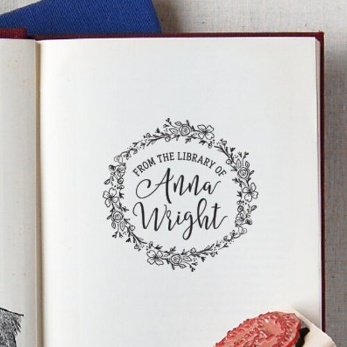 Library Stamp 48 Wooden or Self-inking Calligraphy - Etsy